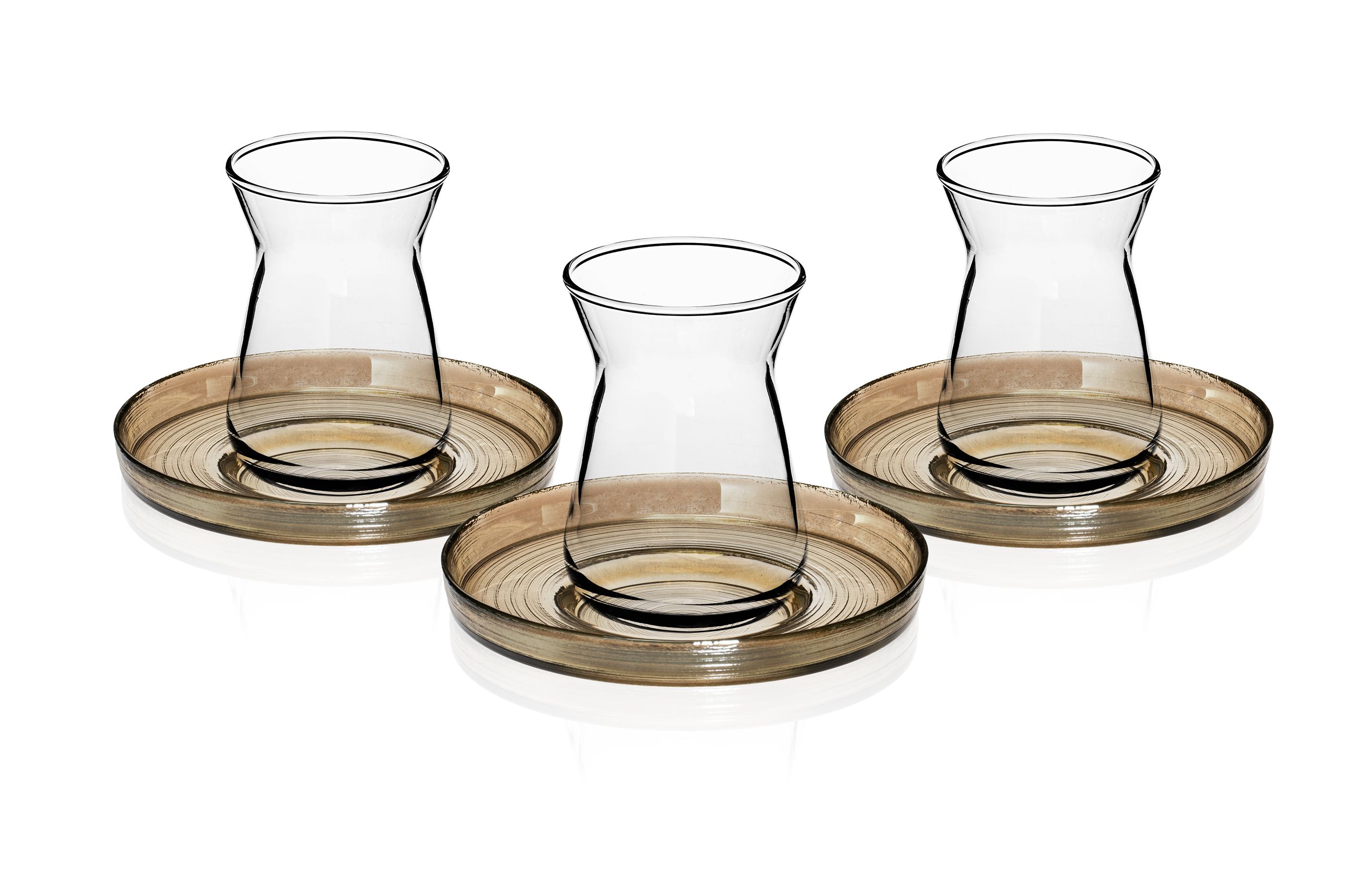 SİGMA HOME 12 PRÇ ÇAY SET ARES FÜME*6 (14305) - Sigma Cam